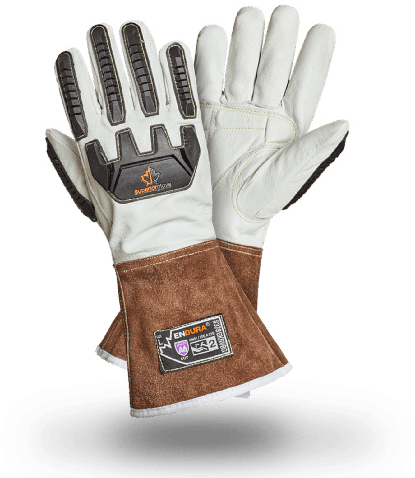 Luvas de Vaqueta com proteção anti impacto - Superior Glove - Union Glove